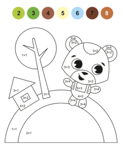Color by Number - Bear: Download from GamesLogical.com