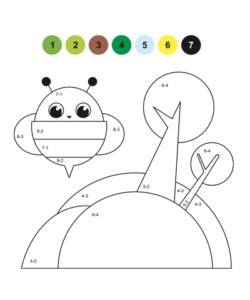 Color by Number - Bee: Download from GamesLogical.com