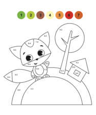 Color by Number - Fox: Download from GamesLogical.com