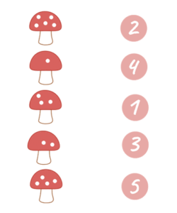 Mushrooms Counting Worksheet: FREE Download at GamesLogical.com