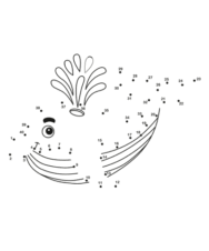 Whale Dot-to-Dot Worksheet: FREE Download at GamesLogical.com