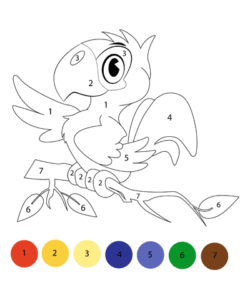 Parrot Color by Number: FREE Download at GamesLogical.com